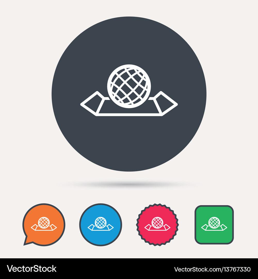 World map icon globe sign Royalty Free Vector Image