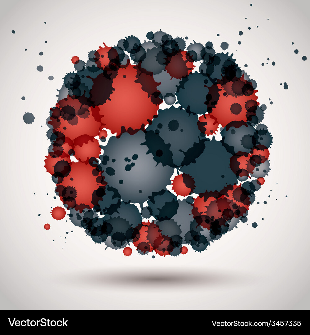 Colorful spherical spotted logo decorative icon Vector Image