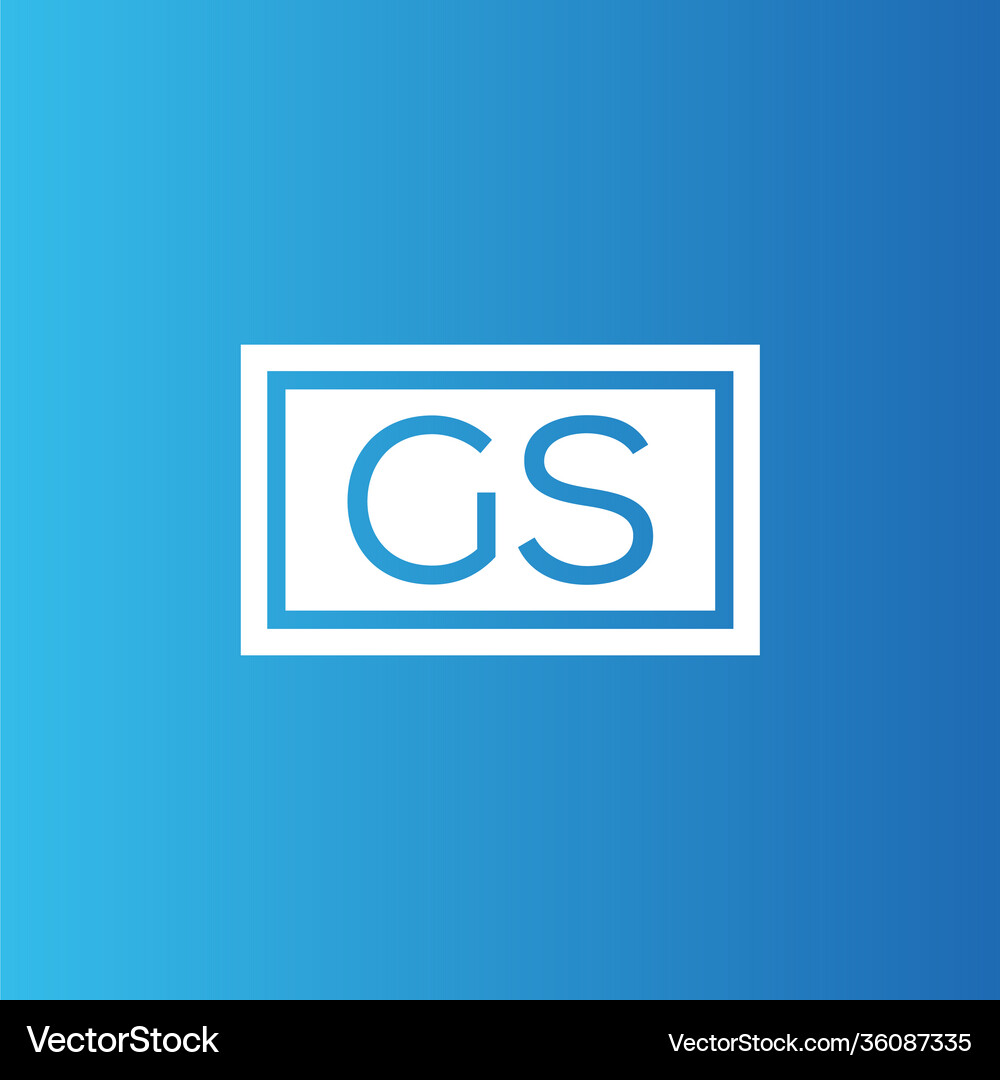Creative initial letter gs square logo design Vector Image