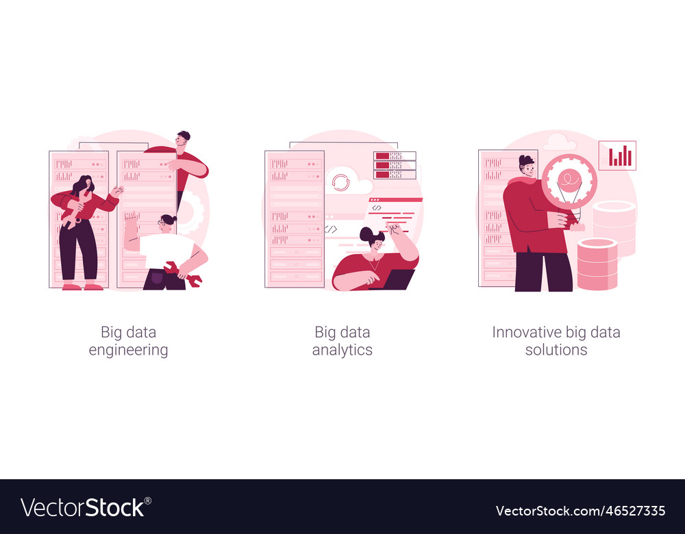 Database technology abstract concept Royalty Free Vector