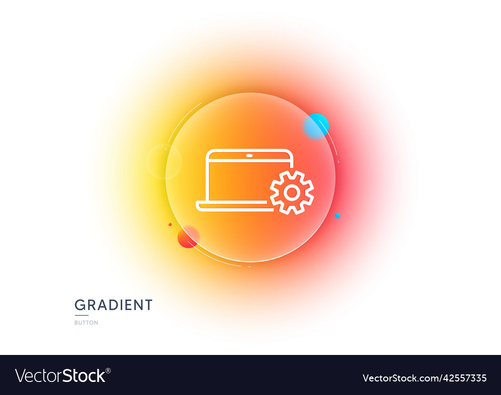 Laptop computer icon notebook service sign Vector Image