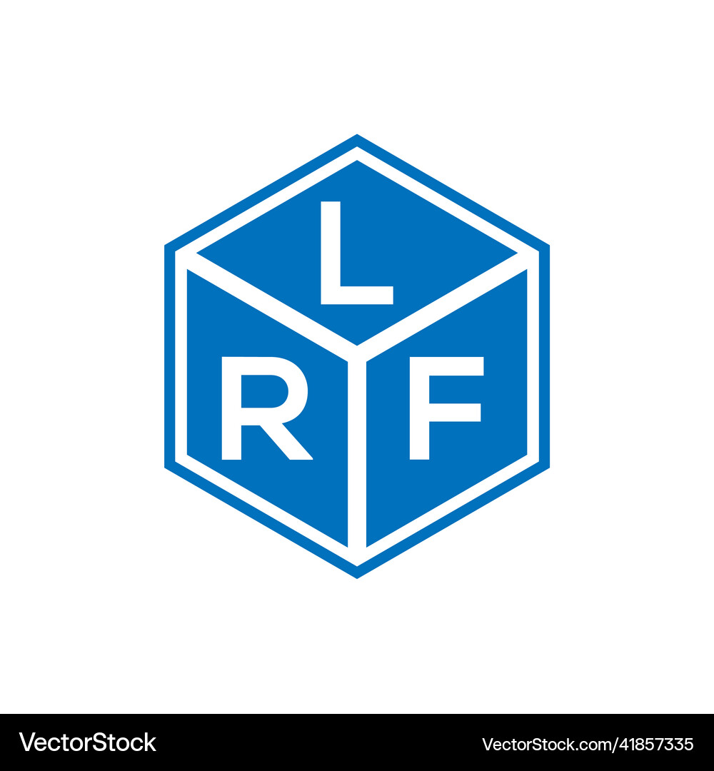 Lrf letter logo design on black background Vector Image