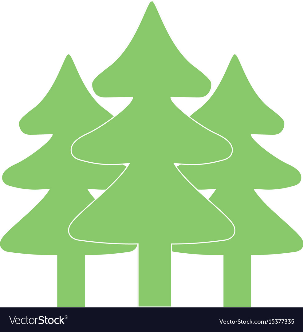 Natural pine trees to ecology reserve Royalty Free Vector