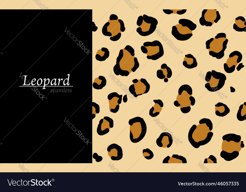 Seamless pattern leopard Royalty Free Vector Image Seamless pattern leopard Royalty Free Vector Image