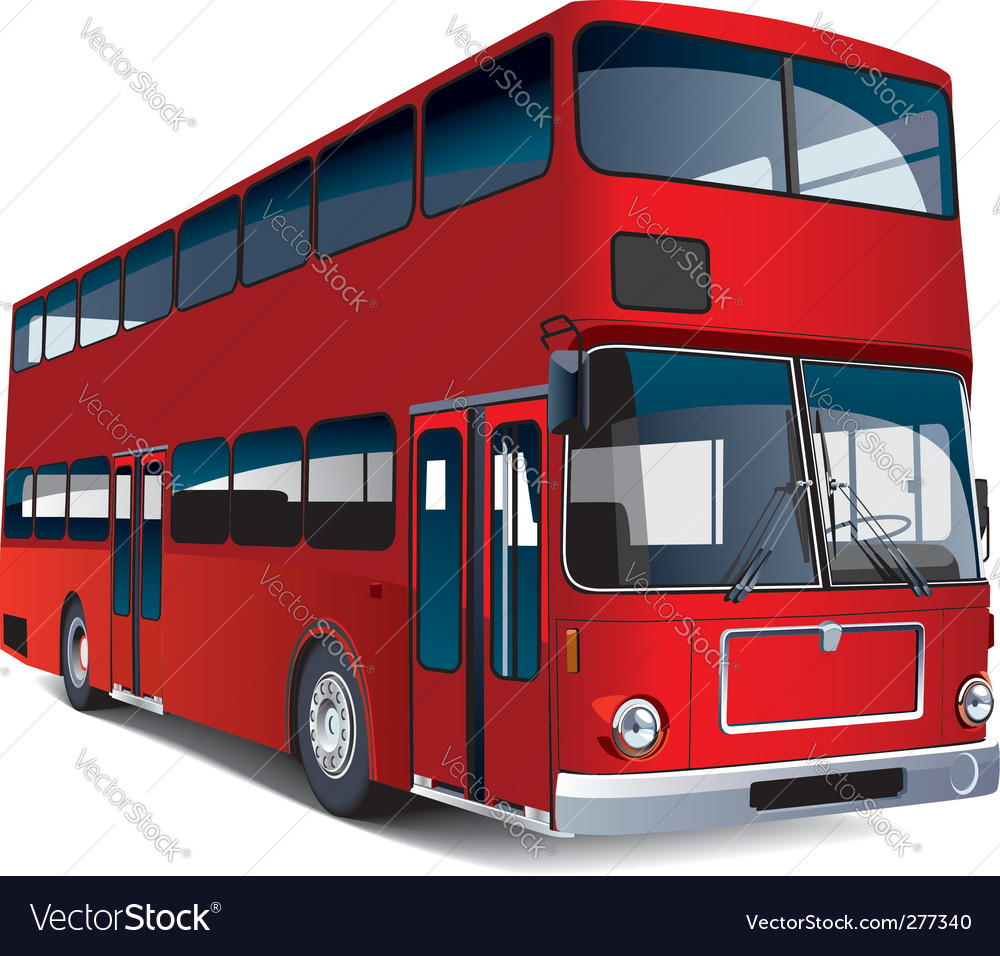 Double-decker bus Royalty Free Vector Image - VectorStock