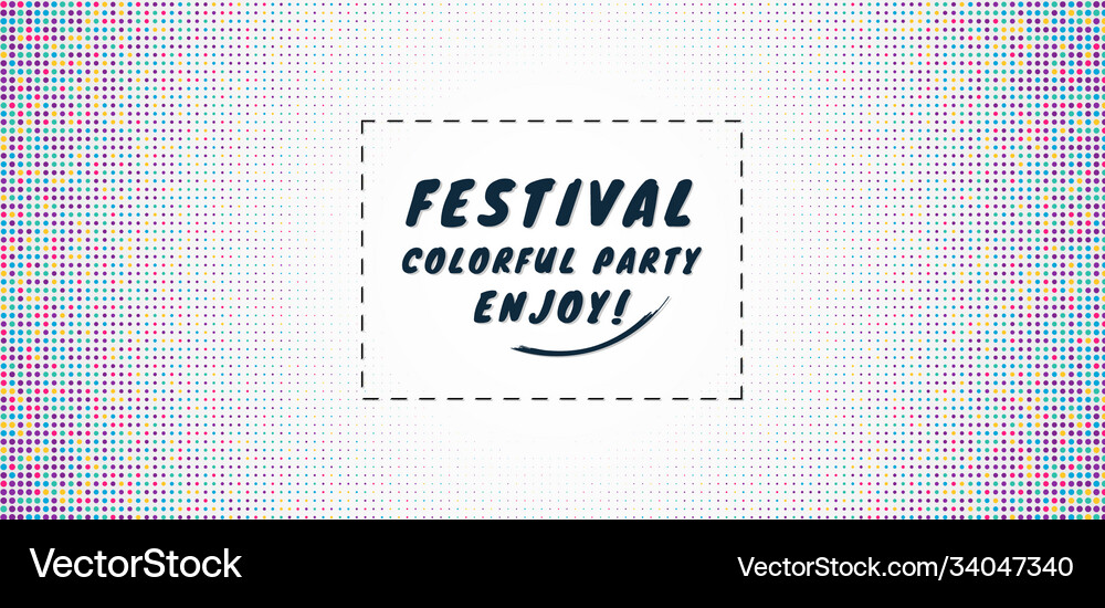 Festival concept halftone circle shape colorful Vector Image
