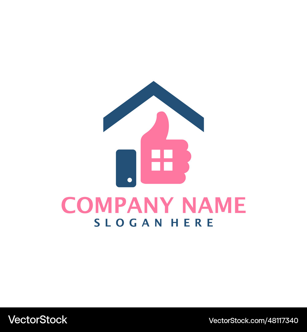 Like house logo design home logo design template Vector Image