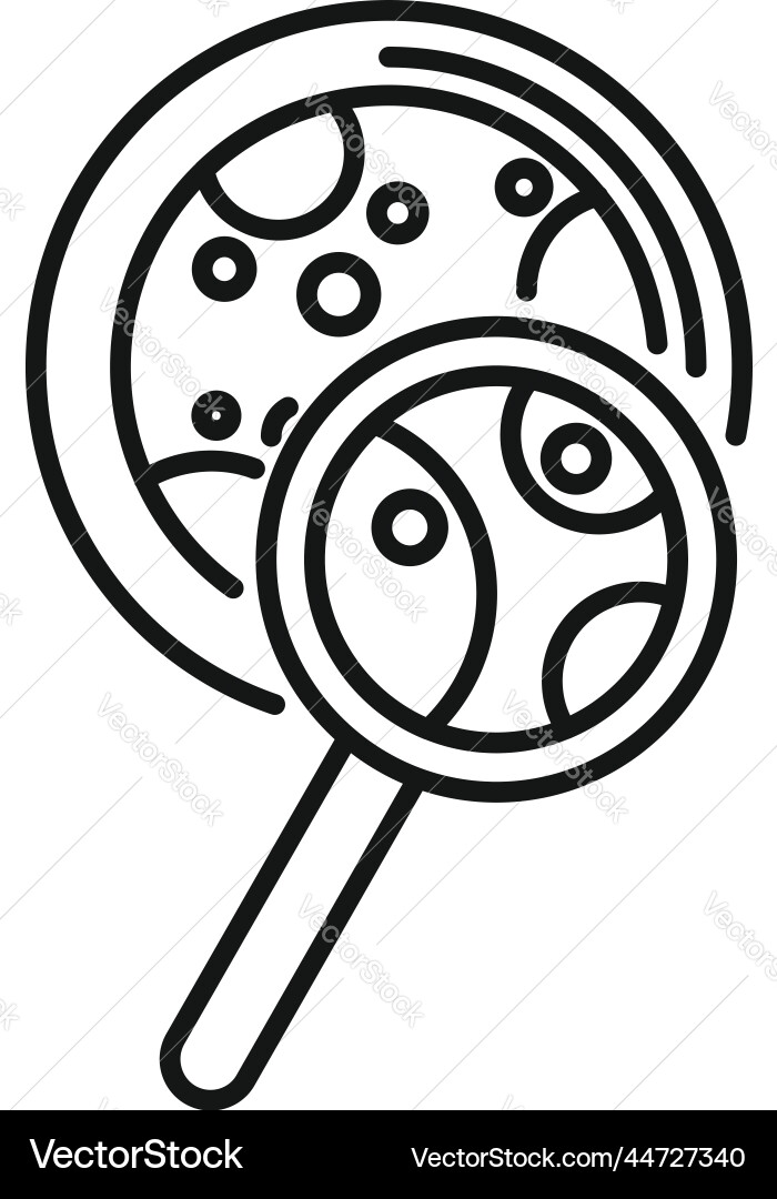 Medical experiment icon outline cell dish Vector Image