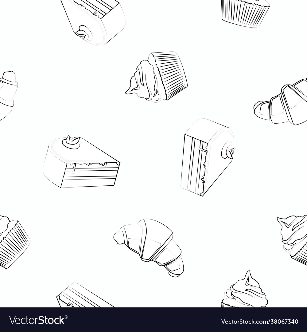 Pastry pattern Royalty Free Vector Image - VectorStock