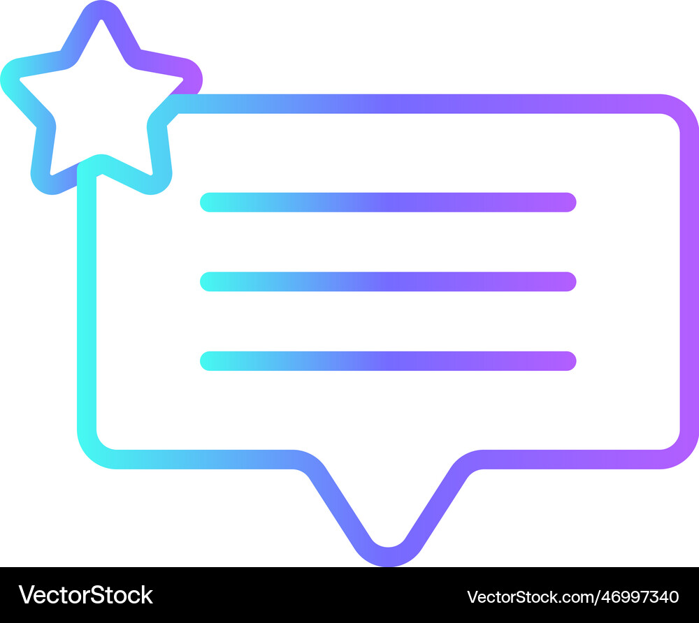 Review feedback icon with blue duotone style Vector Image