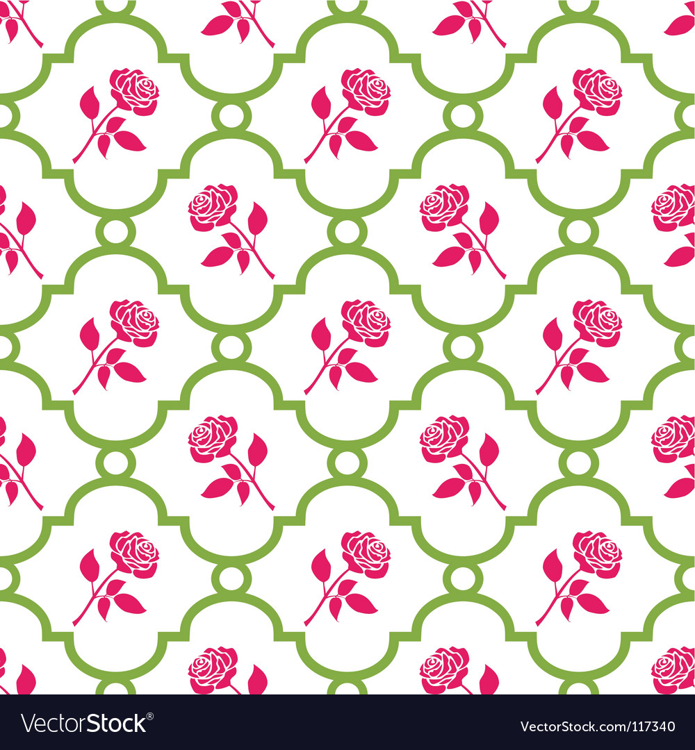 Roses seamless pattern Royalty Free Vector Image