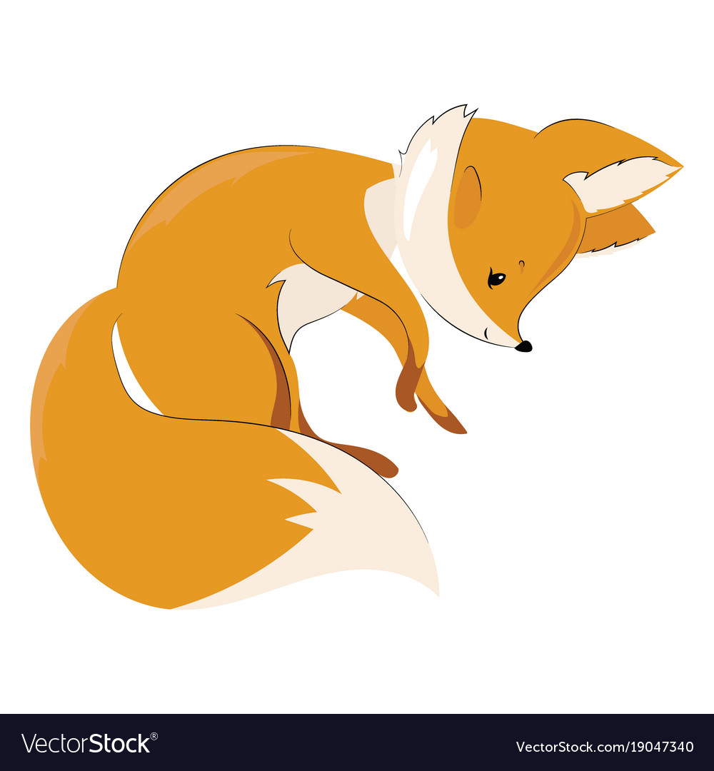 Stylized fox in a jump a cartoon fox Royalty Free Vector Stylized fox in a jump a cartoon fox Royalty Free Vector