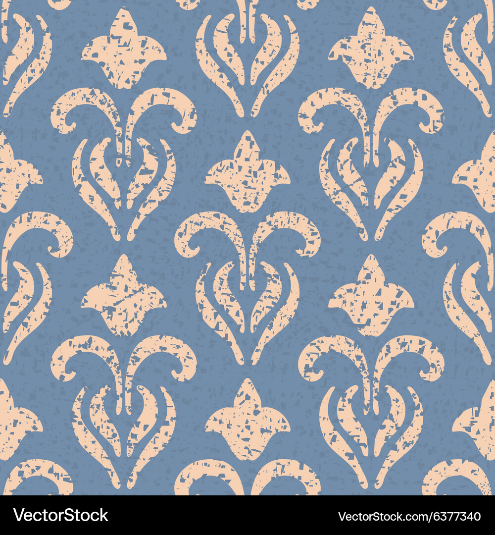 Vintage seamless pattern with floral ornament Vector Image