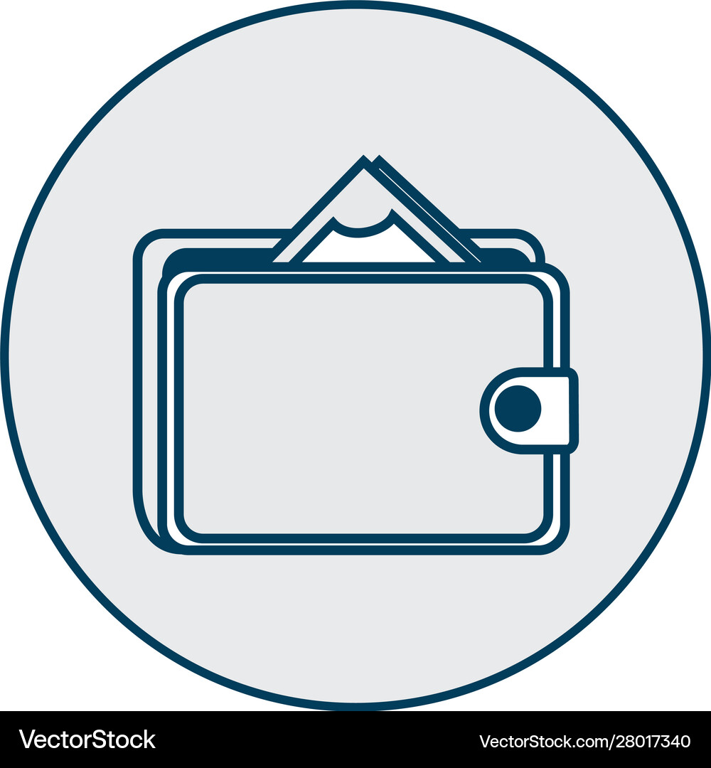 Wallet money line style icon Royalty Free Vector Image