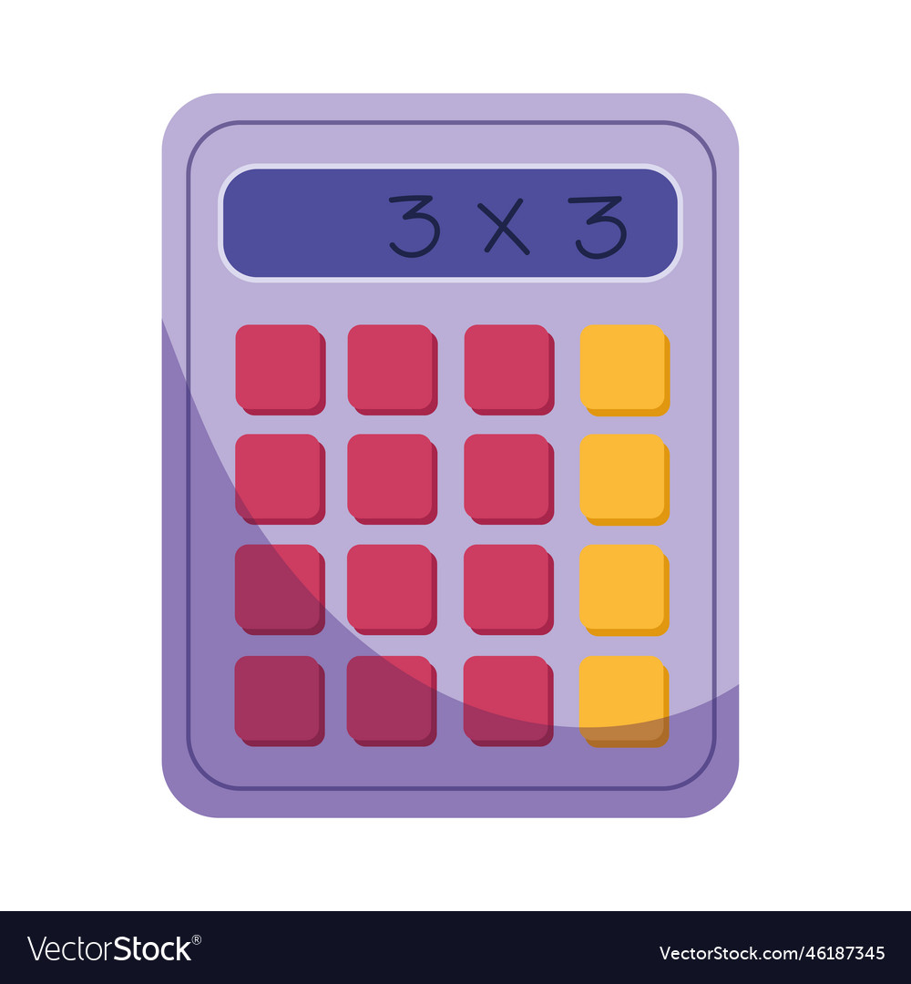 Calculator math device Royalty Free Vector Image