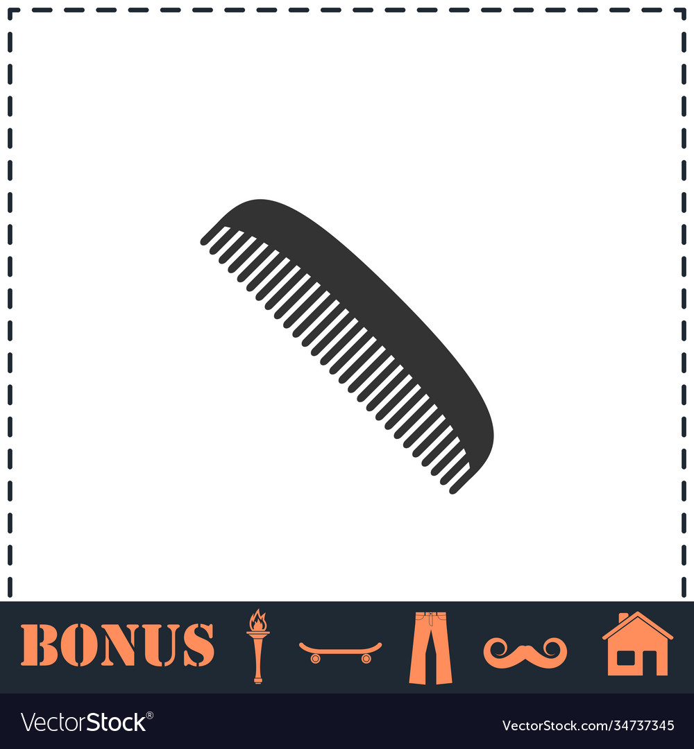 Comb icon flat Royalty Free Vector Image - VectorStock