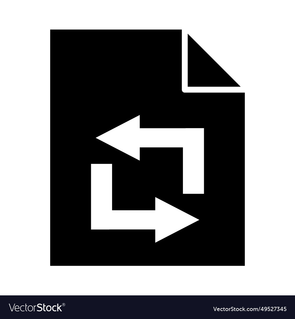 Data synchronization glyph icon for personal Vector Image