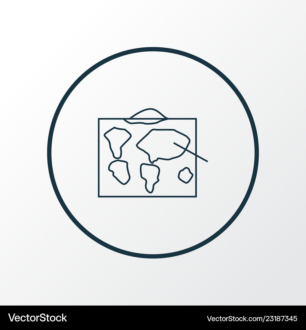 Geography icon line symbol premium quality Vector Image