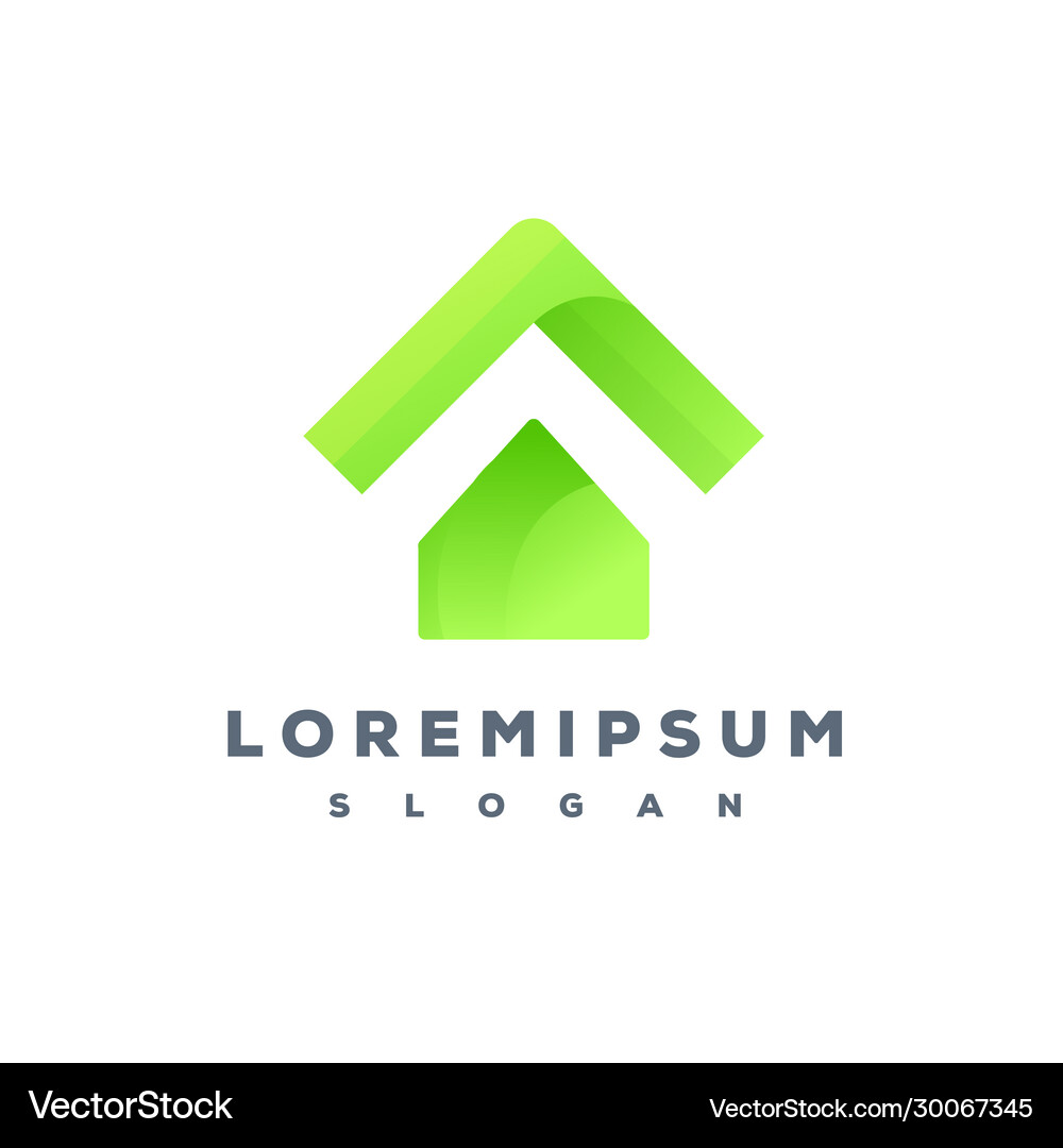 Home arrow logo design ready to use Royalty Free Vector