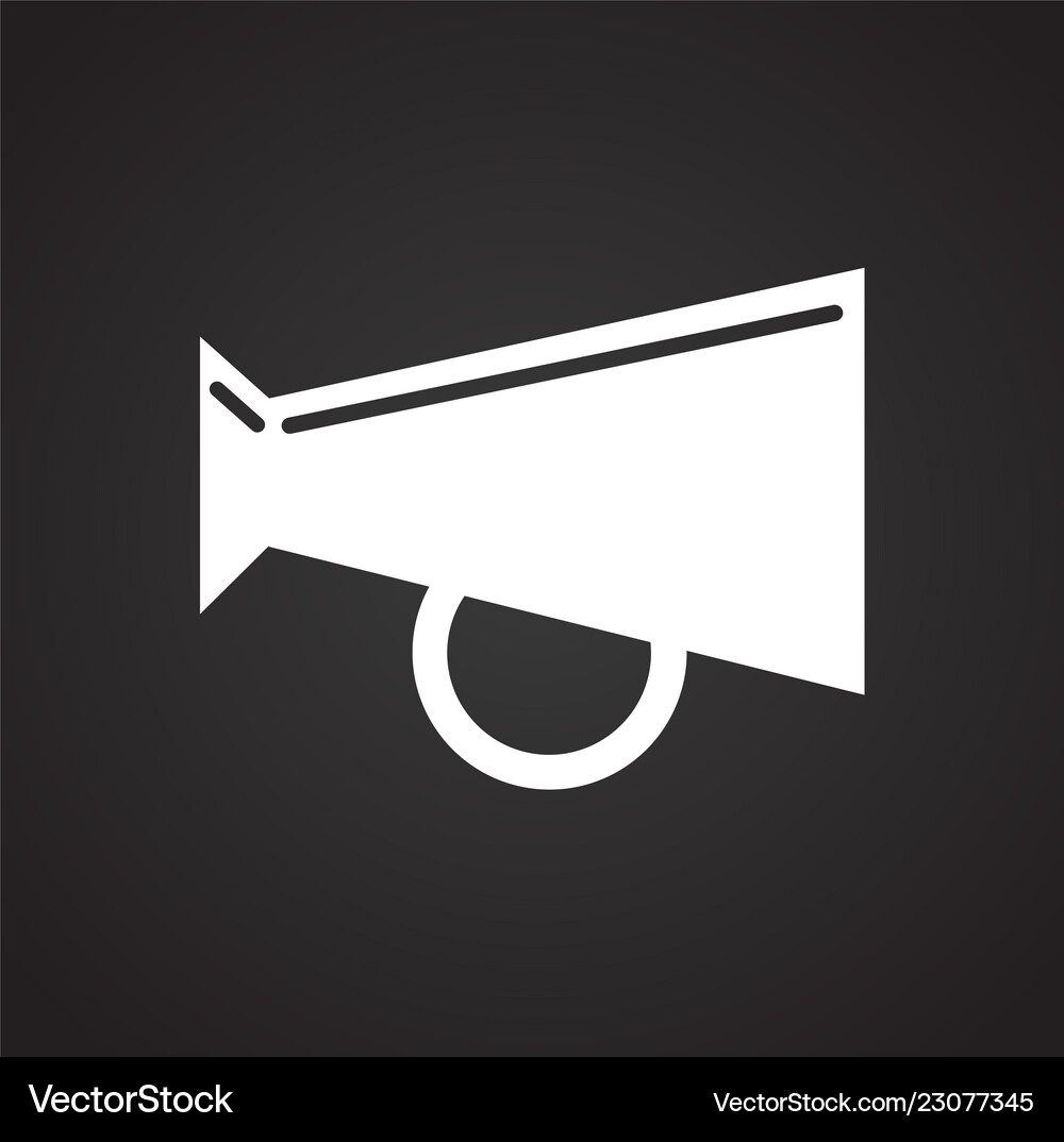 Loud hailer icon on white background for graphic Vector Image