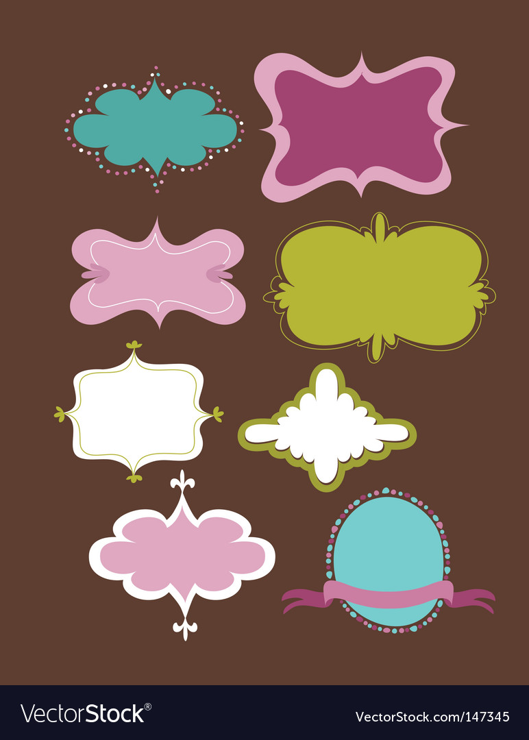 Retro frame elements Royalty Free Vector Image