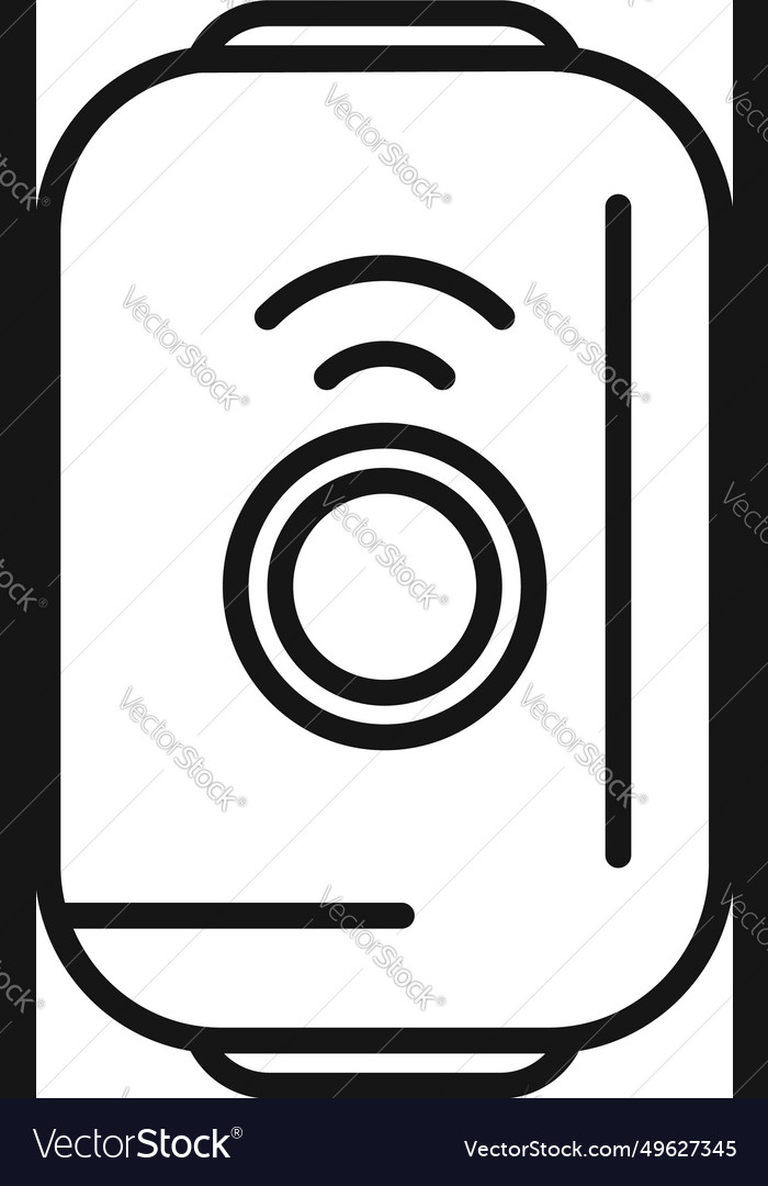 Small Wearable Tracker Icon Outline Device Vector Image
