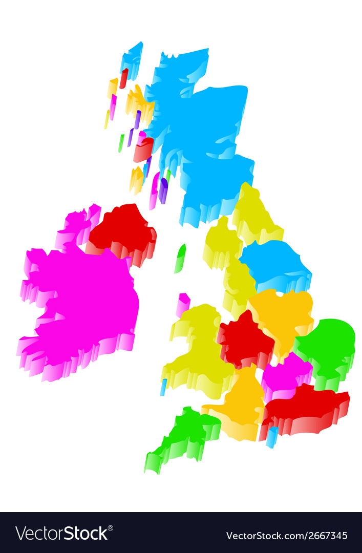 Uk map Royalty Free Vector Image - VectorStock