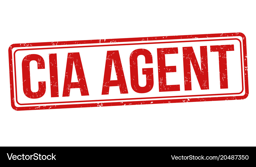 Cia agent grunge rubber stamp Royalty Free Vector Image