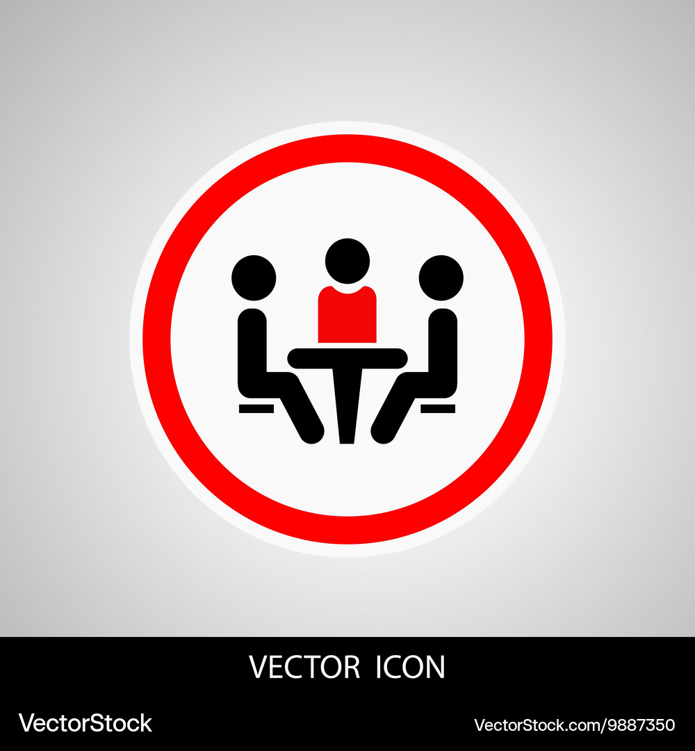 Conference icon people sitting at the table Vector Image