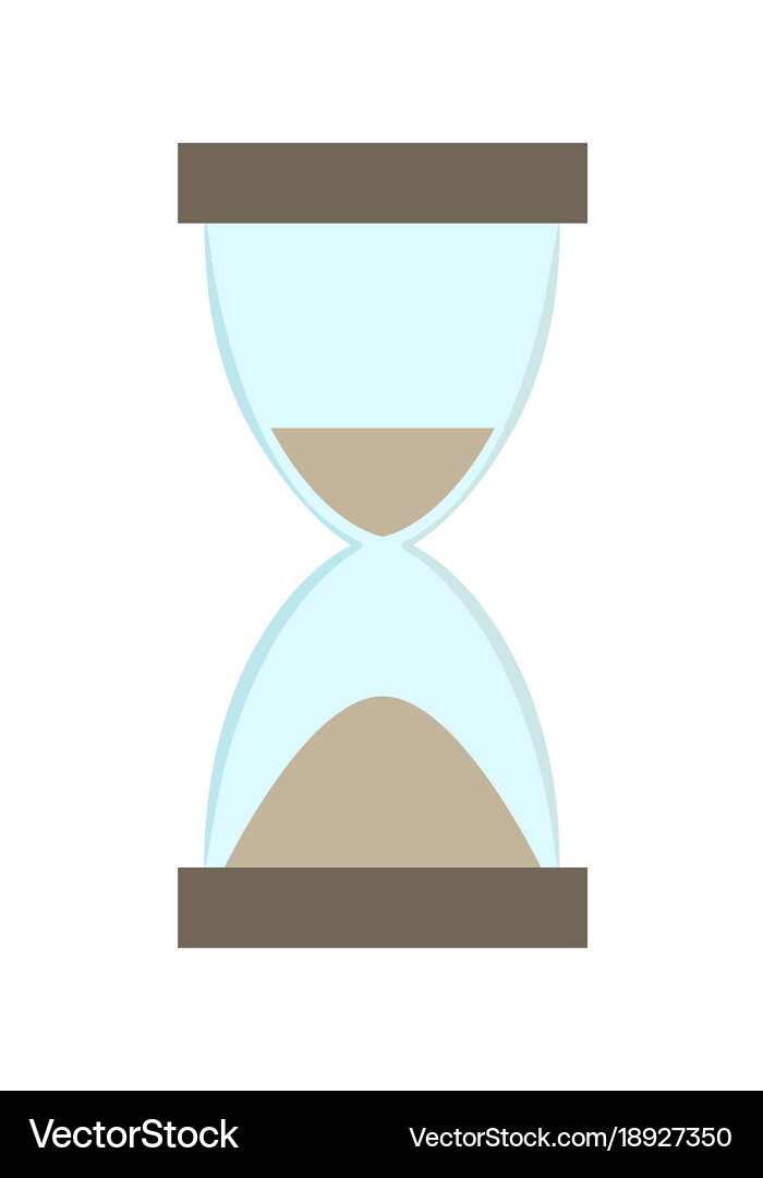 Hourglass with flowing sand Royalty Free Vector Image