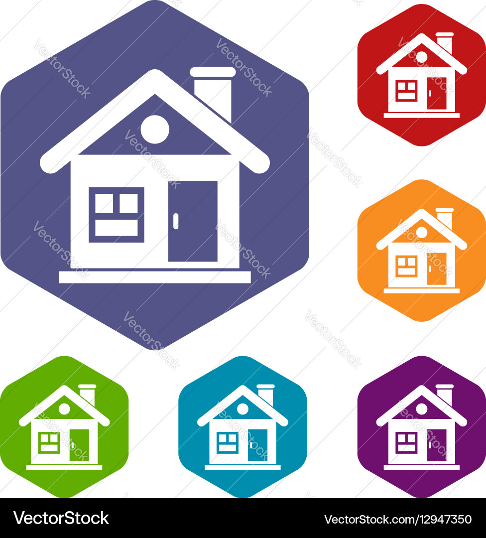 House icons set Royalty Free Vector Image - VectorStock