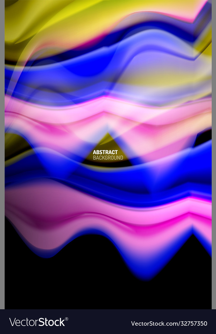 Liquid gradients abstract background color wave Vector Image