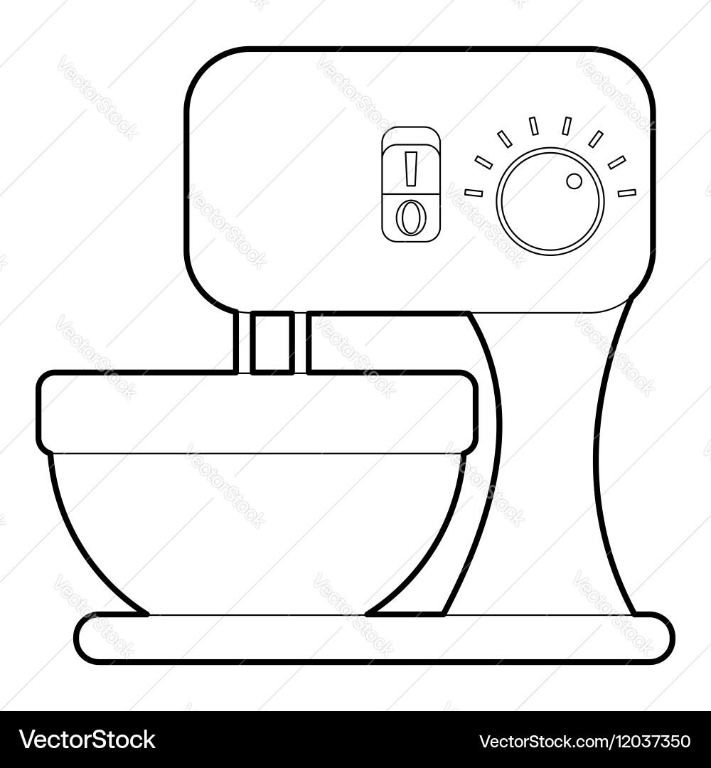 Mixer icon outline style Royalty Free Vector Image