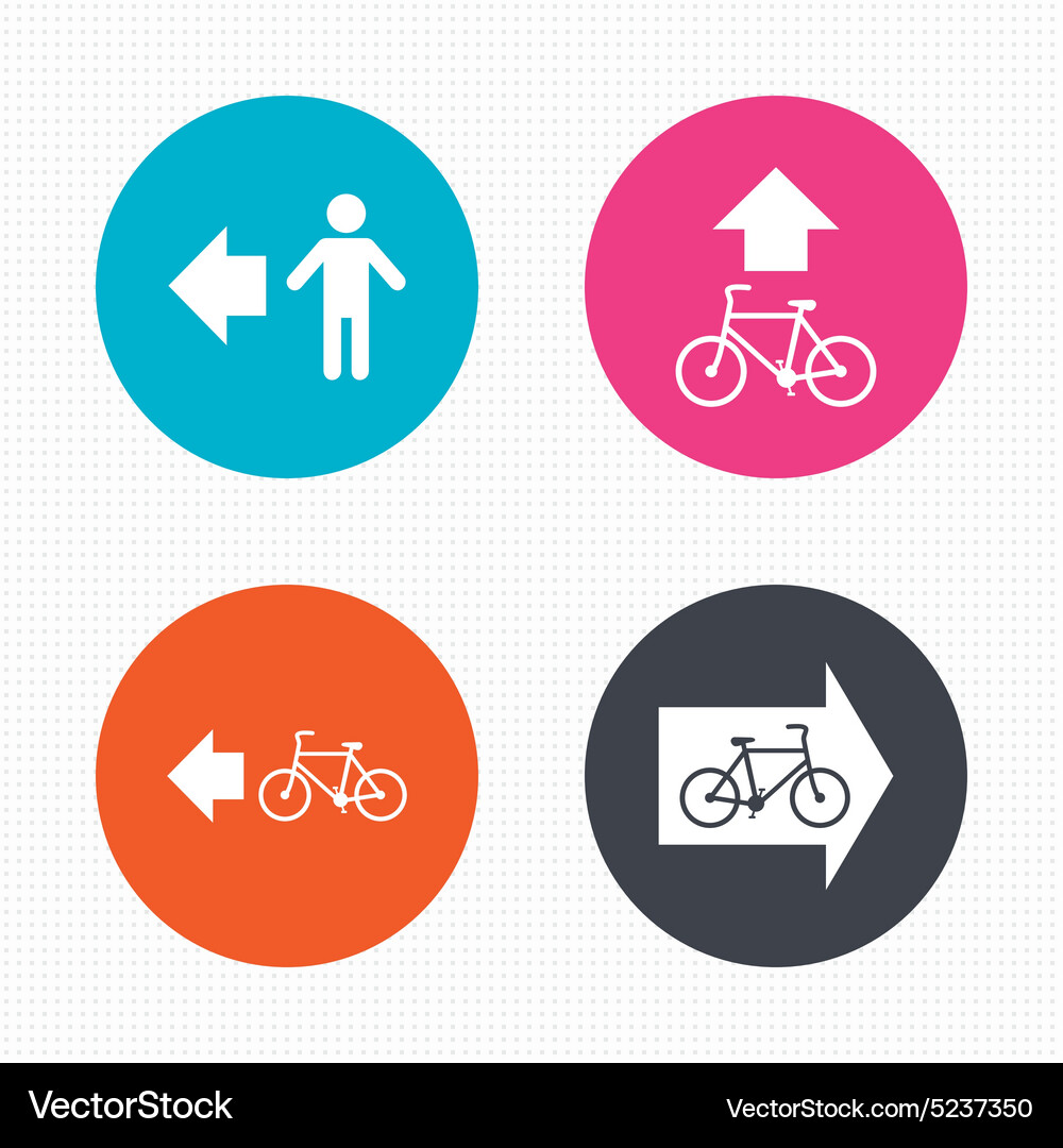 Pedestrian road icon bicycle path trail sign Vector Image