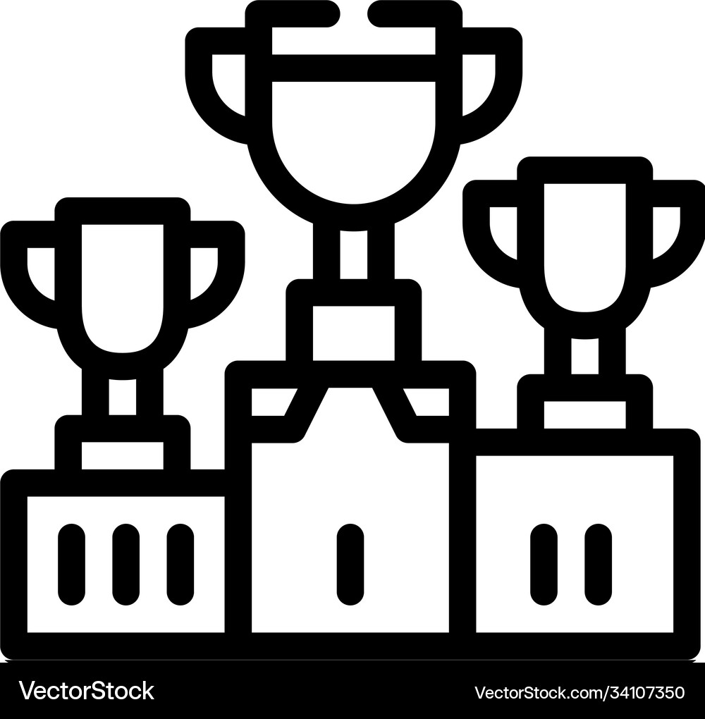 Sport competition line icon black Royalty Free Vector Image