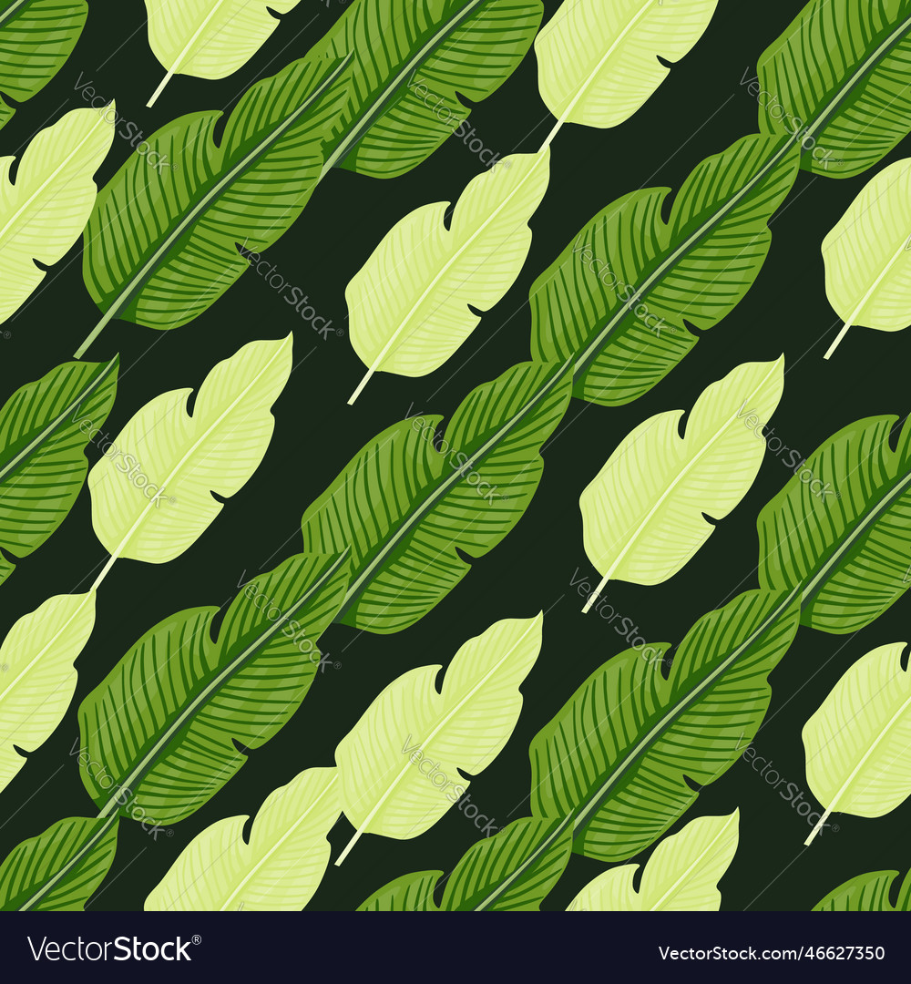 Tropical Leaf Seamless Pattern Exotic Leaves Vector Image