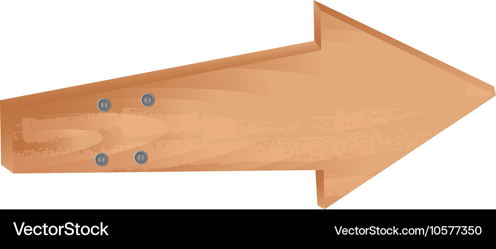 Wooden arrow guide sign Royalty Free Vector Image