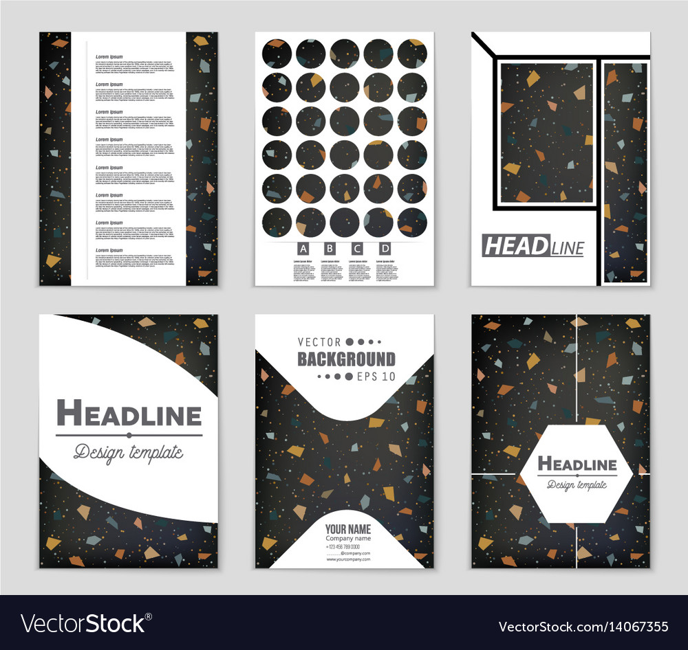 Abstract layout background set for art Royalty Free Vector