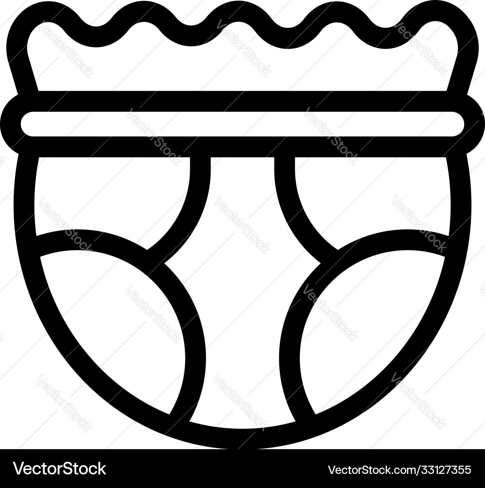 Baby nappy icon outline style Royalty Free Vector Image