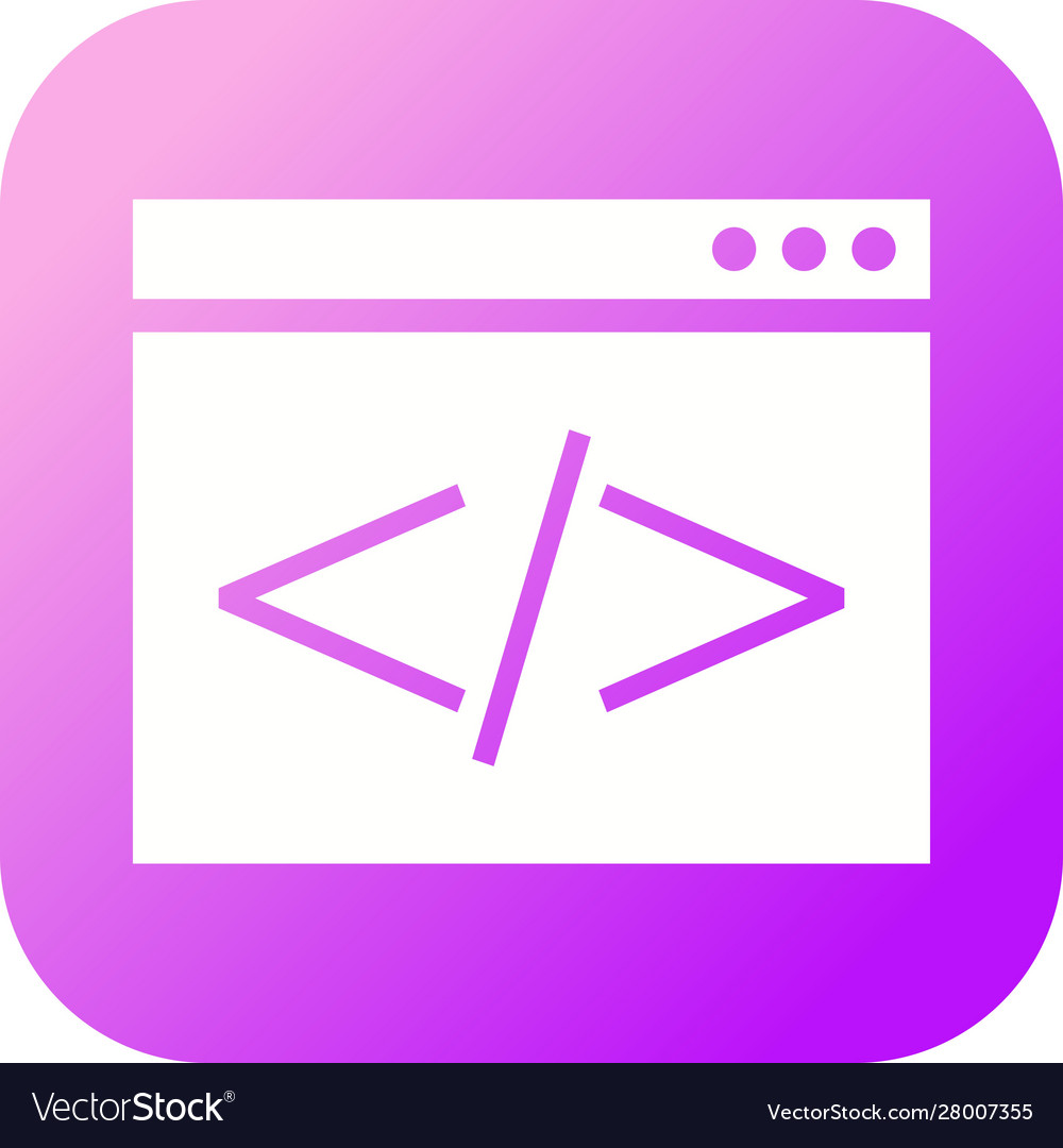 Beautiful coding glyph icon Royalty Free Vector Image