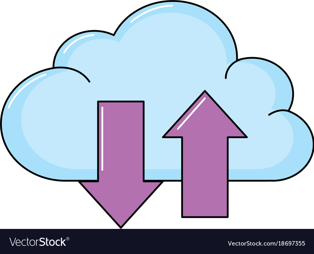 Cloud computing design Royalty Free Vector Image