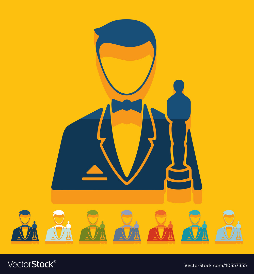 Flat design actor Royalty Free Vector Image - VectorStock