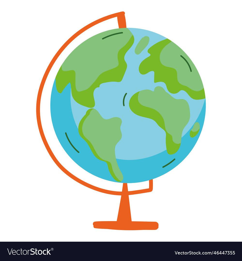 Globe Map Icon Royalty Free Vector Image Vectorstock