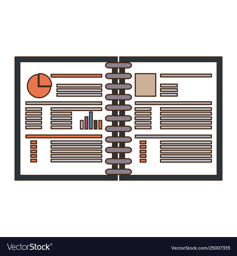 Graph book open Royalty Free Vector Image - VectorStock