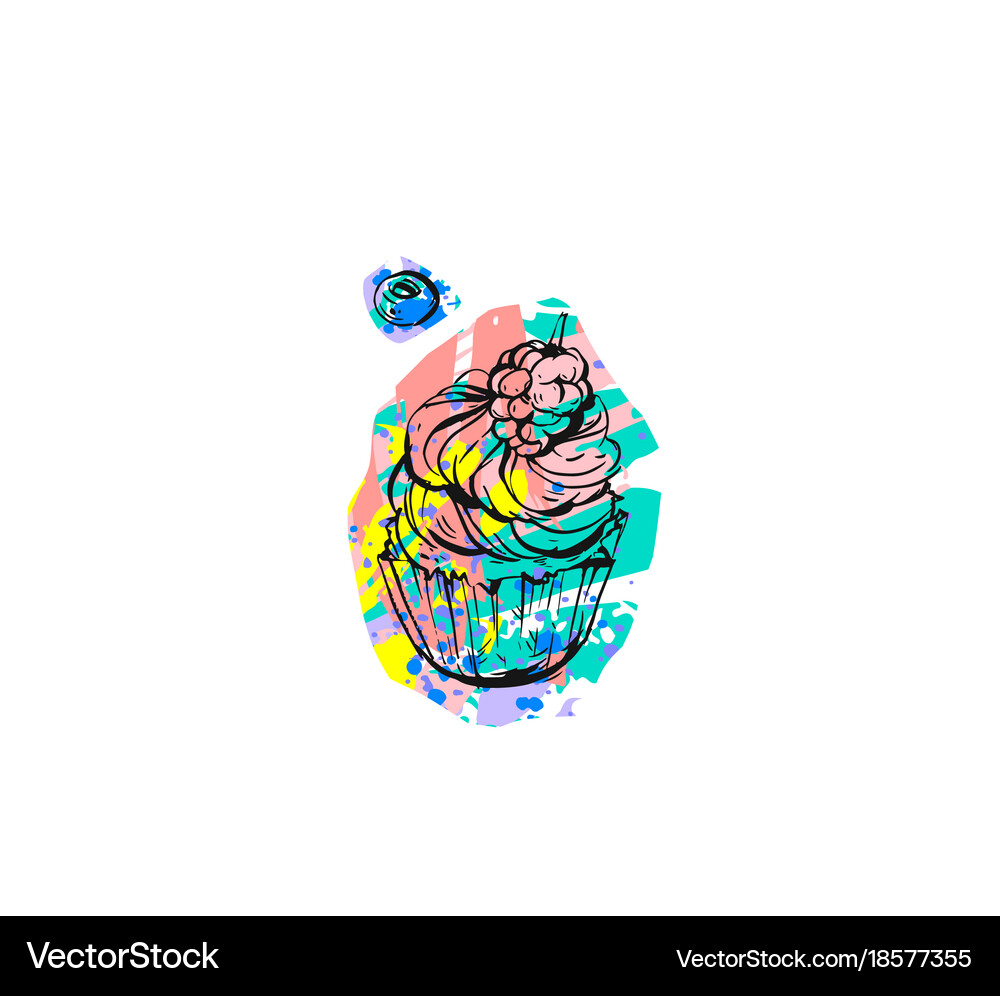 Hand drawn abstract graphic creative modern Vector Image