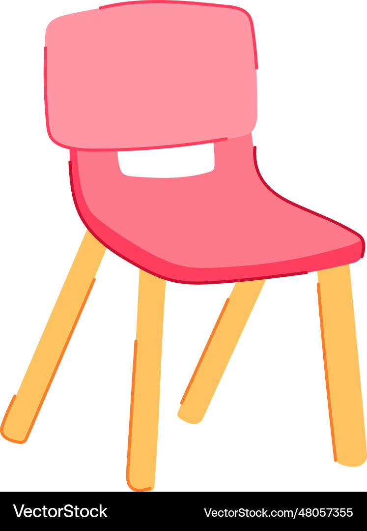 Happy kid chair cartoon Royalty Free Vector Image