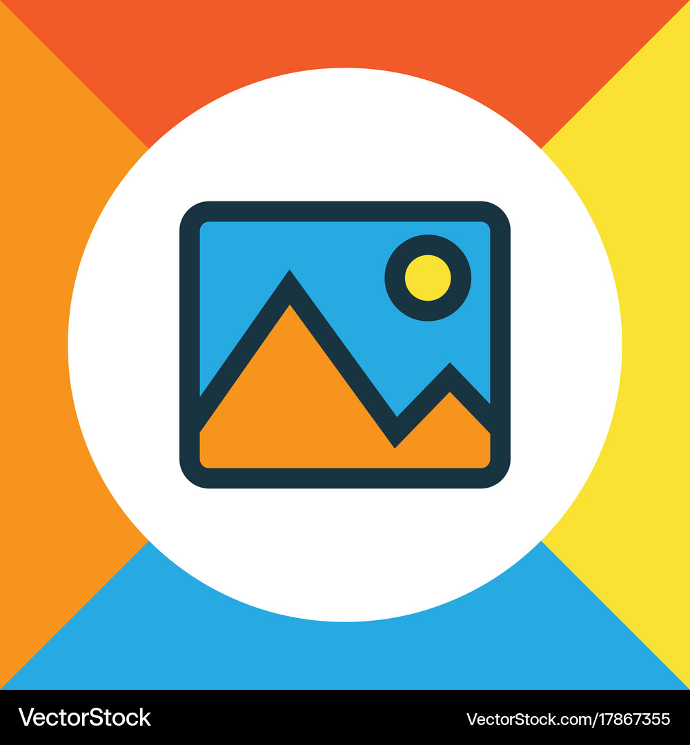 Image colorful outline symbol premium quality Vector Image