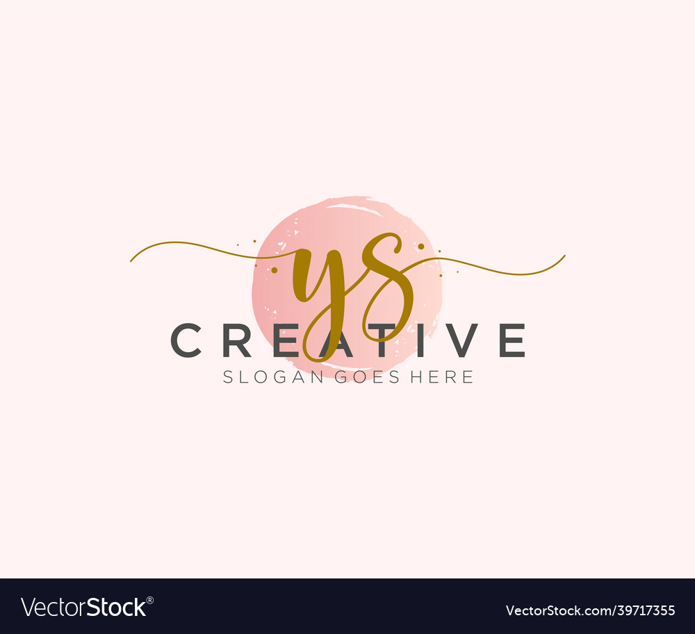 Initial ys feminine logo beauty monogram Vector Image