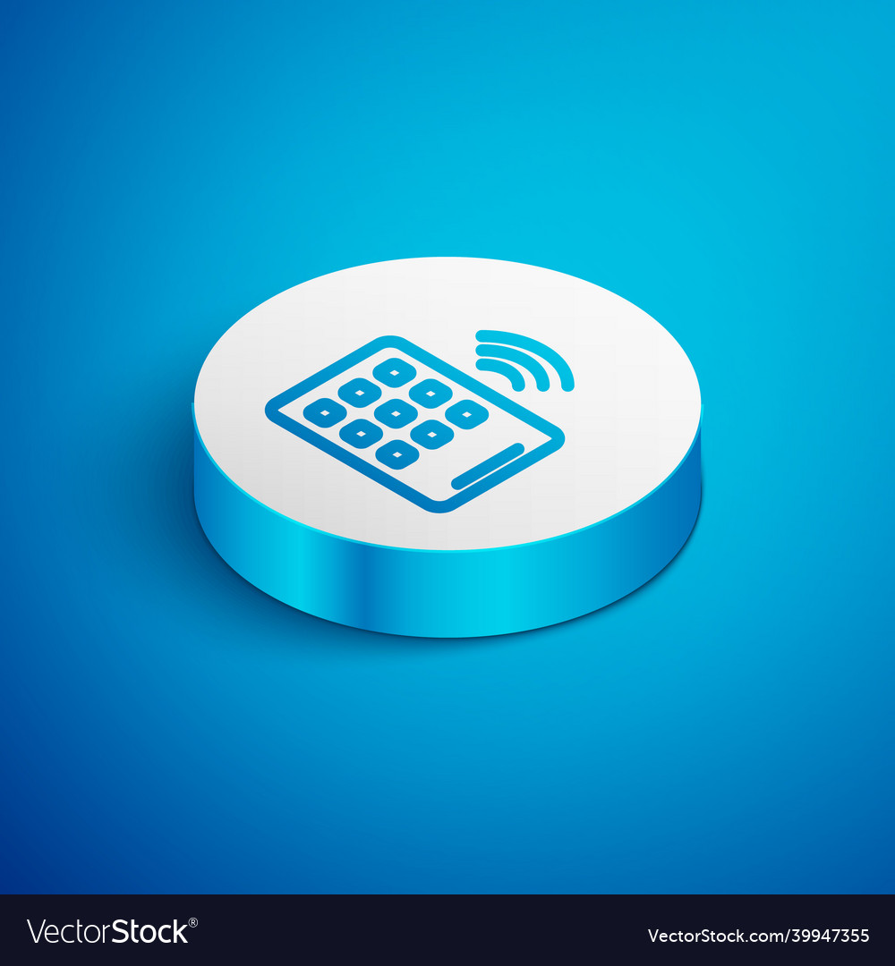 Isometric line wireless tablet icon isolated Vector Image