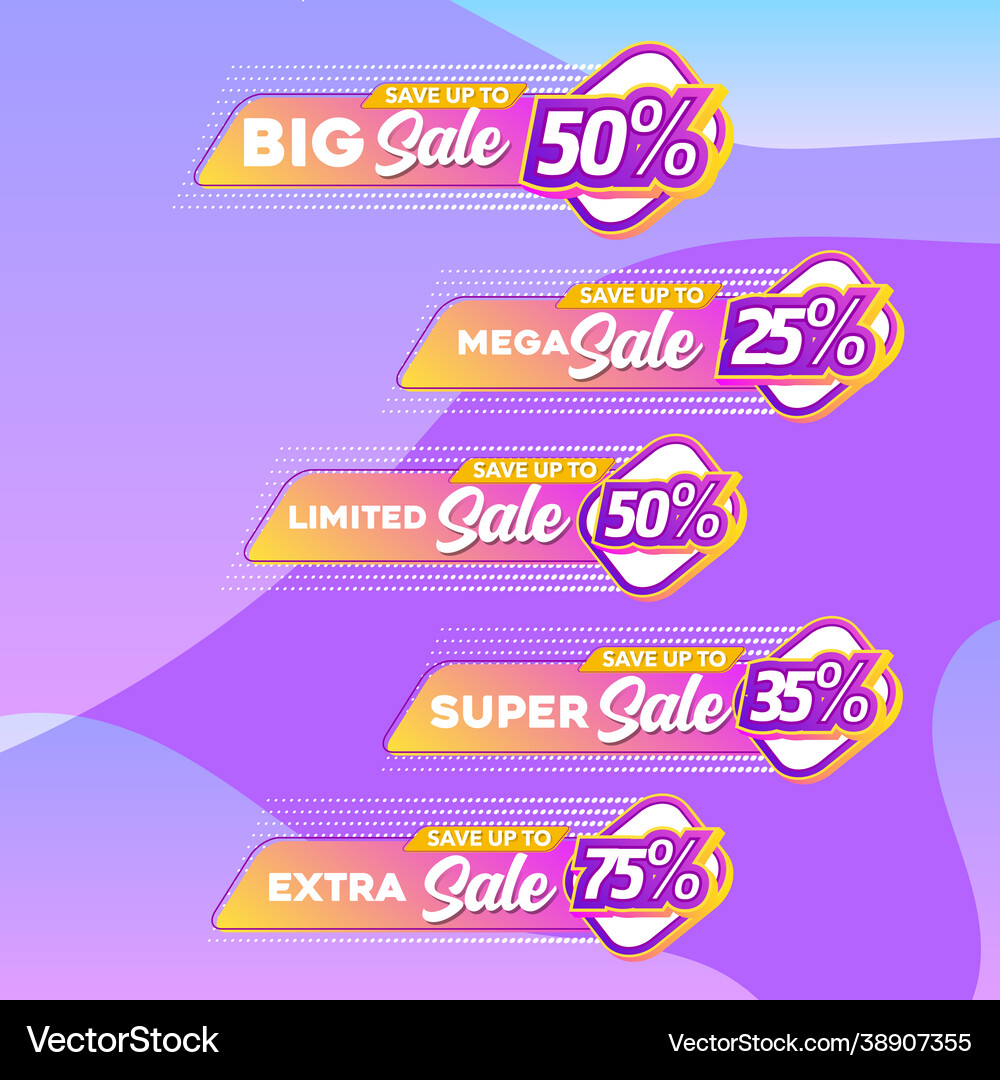 Sale special offers and discount gradient Vector Image